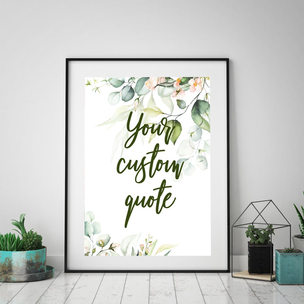 Personalised Quote, Custom Typography Print, Custom Quote Print, Custom ...