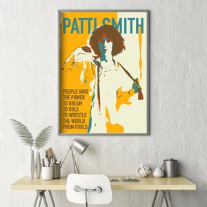 Patti Smith Poster, Music Poster, Prints, Pop Art, Custom Wall Art - Etsy