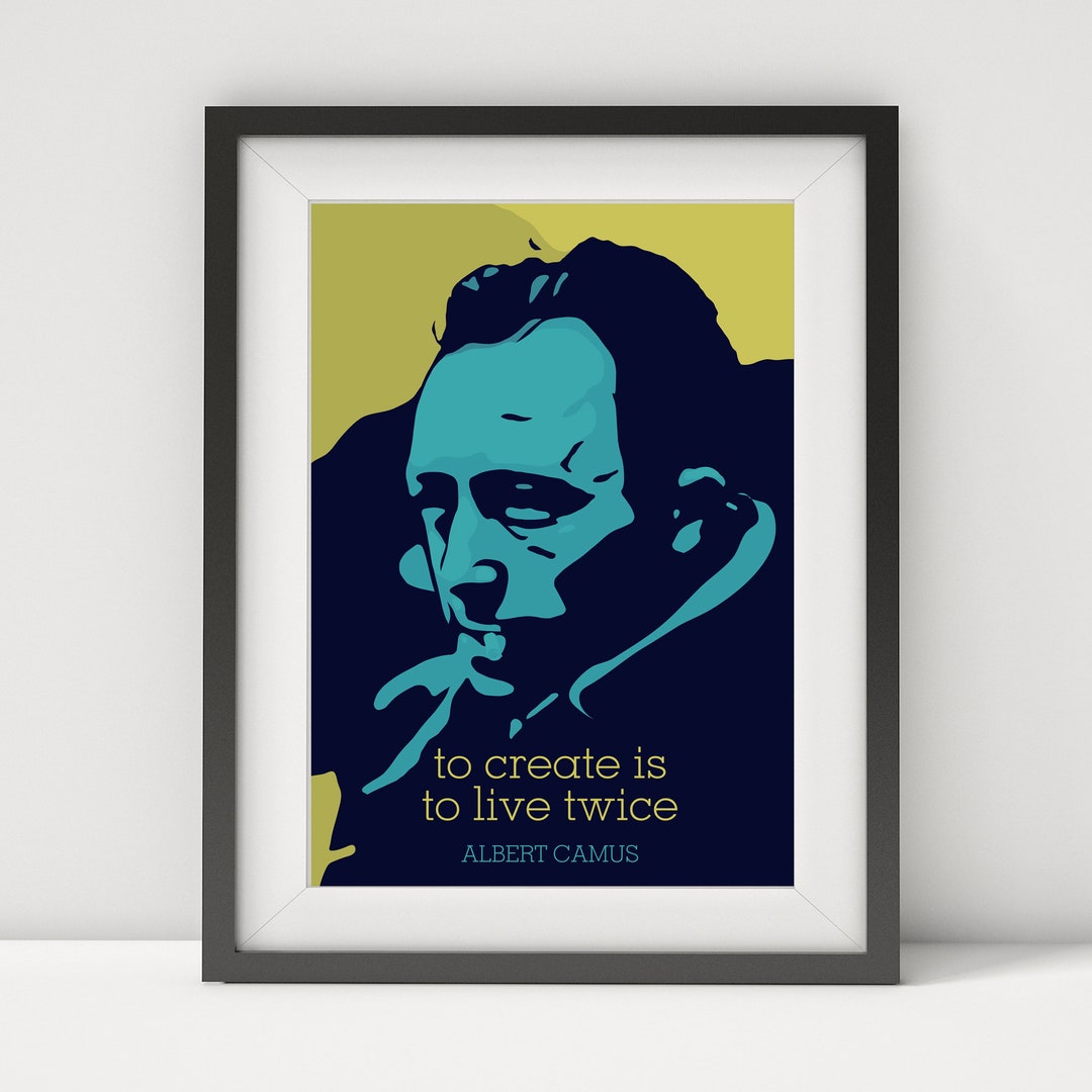 Albert Camus, Albert Camus Poster, Quote Poster, Pop Art, Literary ...