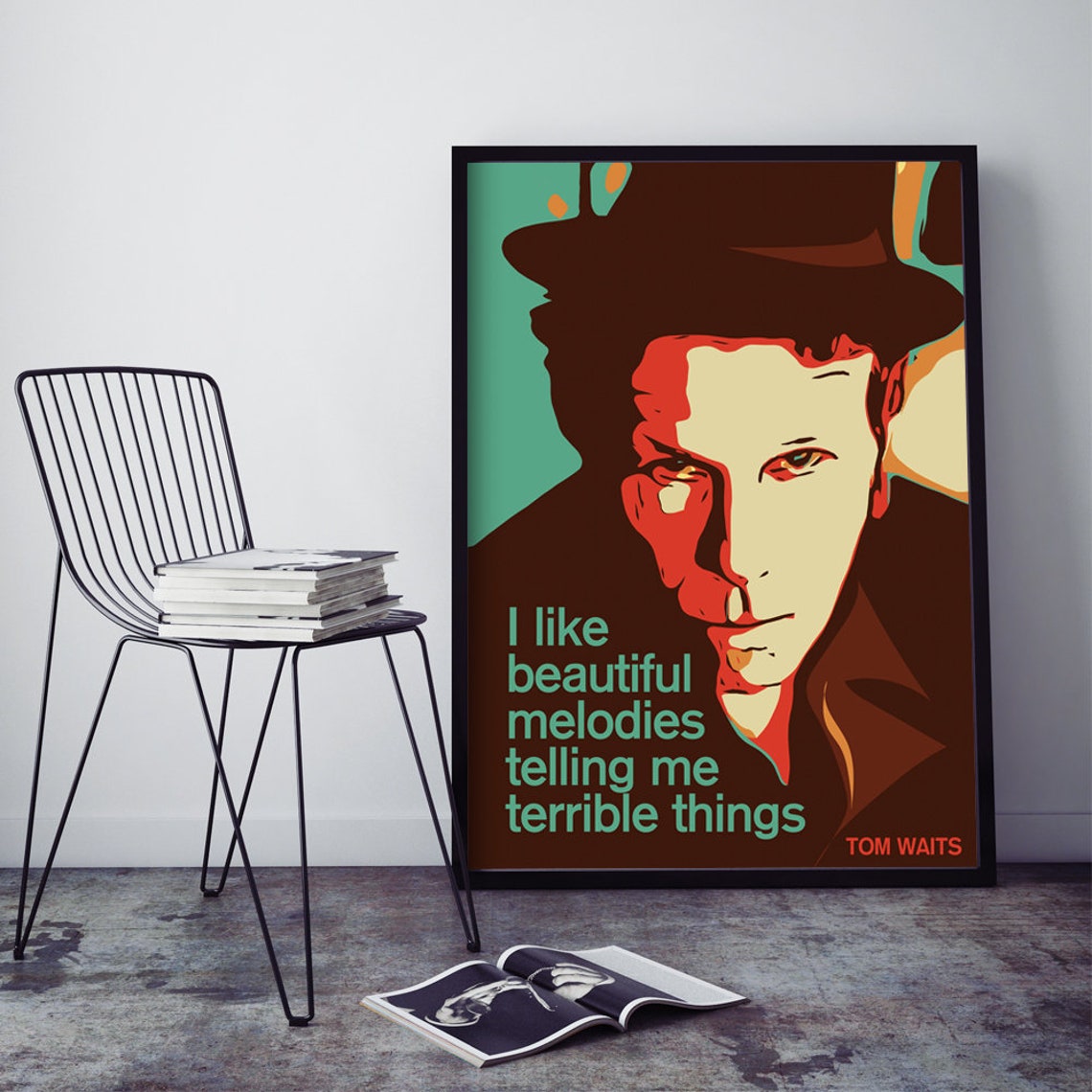 Tom Waits Poster, Jazz Poster, Music Poster, Prints, Pop Art, Wall Art ...