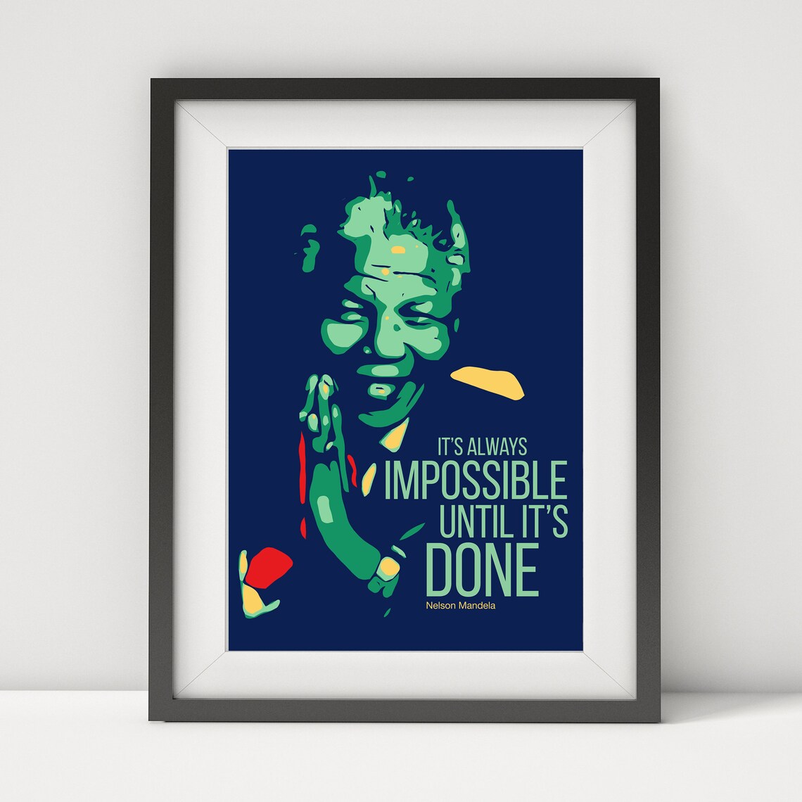 Nelson Mandela, Nelson Mandela Print, Nelson Mandela Poster, Nelson ...