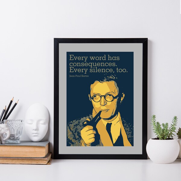 Jean Paul Sartre - Etsy