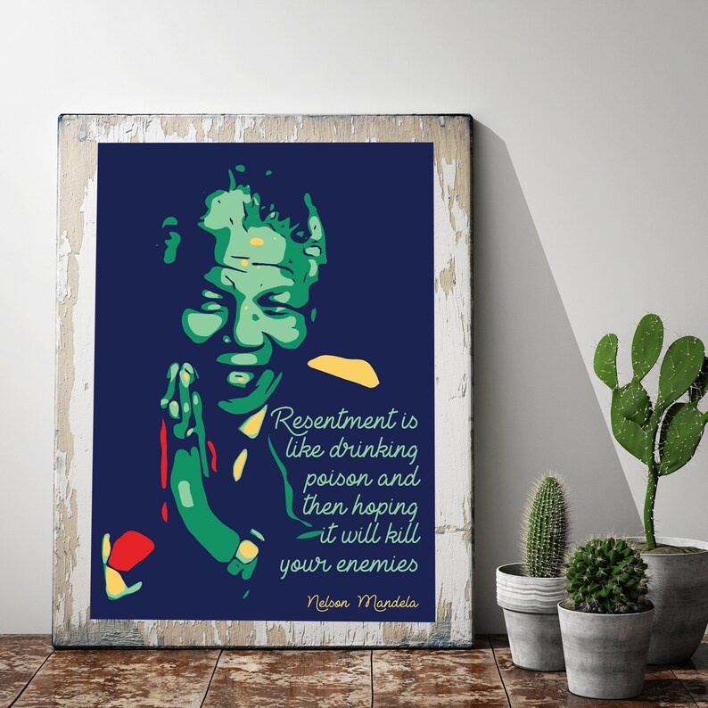 Nelson Mandela, Nelson Mandela Print, Nelson Mandela Poster, Nelson ...