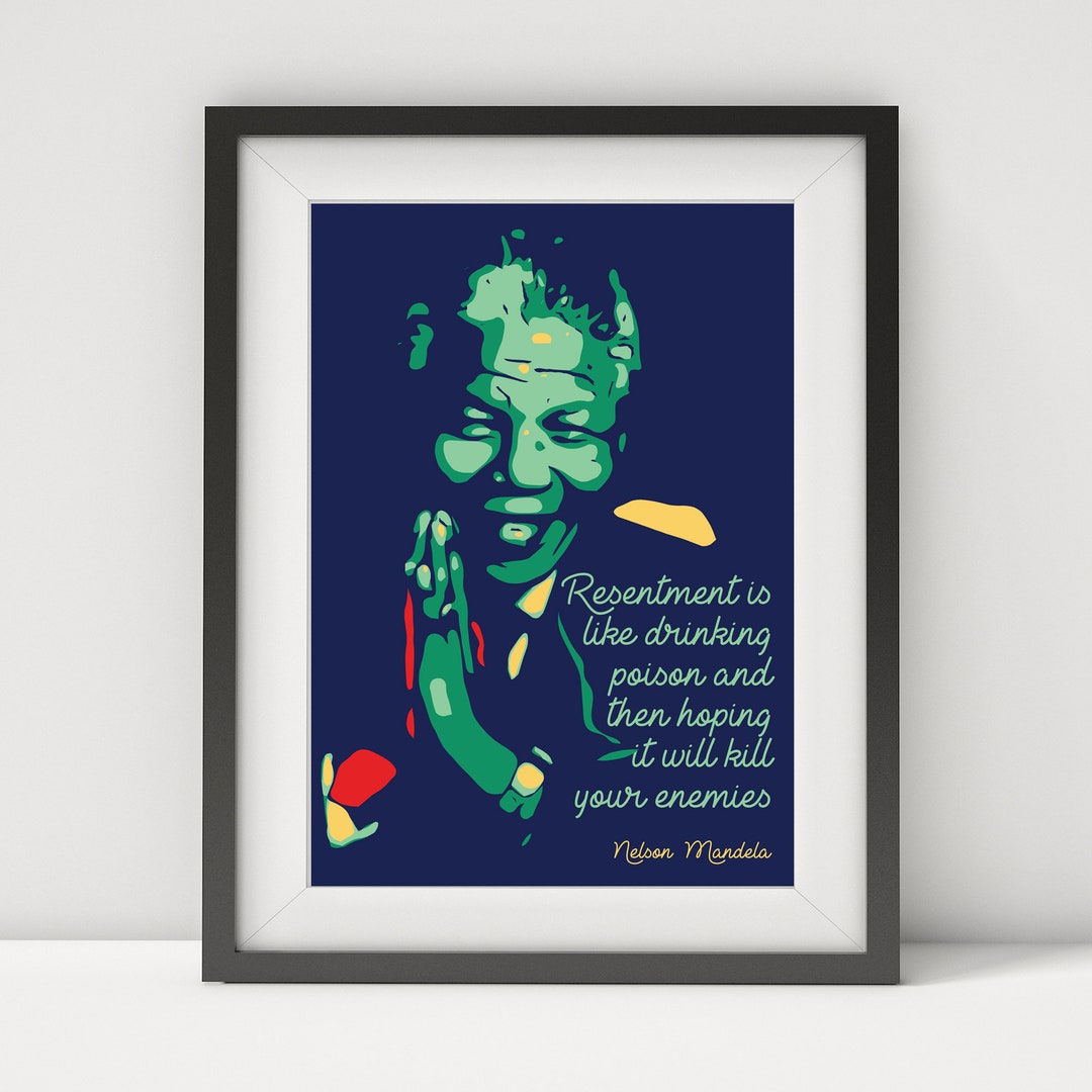 Nelson Mandela, Nelson Mandela Print, Nelson Mandela Poster, Nelson ...
