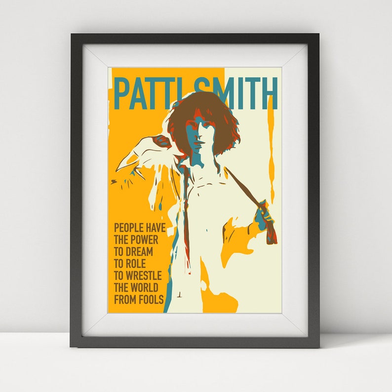 Patti Smith Poster, Music Poster, Prints, Pop Art, Custom Wall Art - Etsy