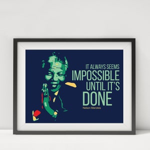 Nelson Mandela, Nelson Mandela Print, Nelson Mandela Poster, Nelson ...