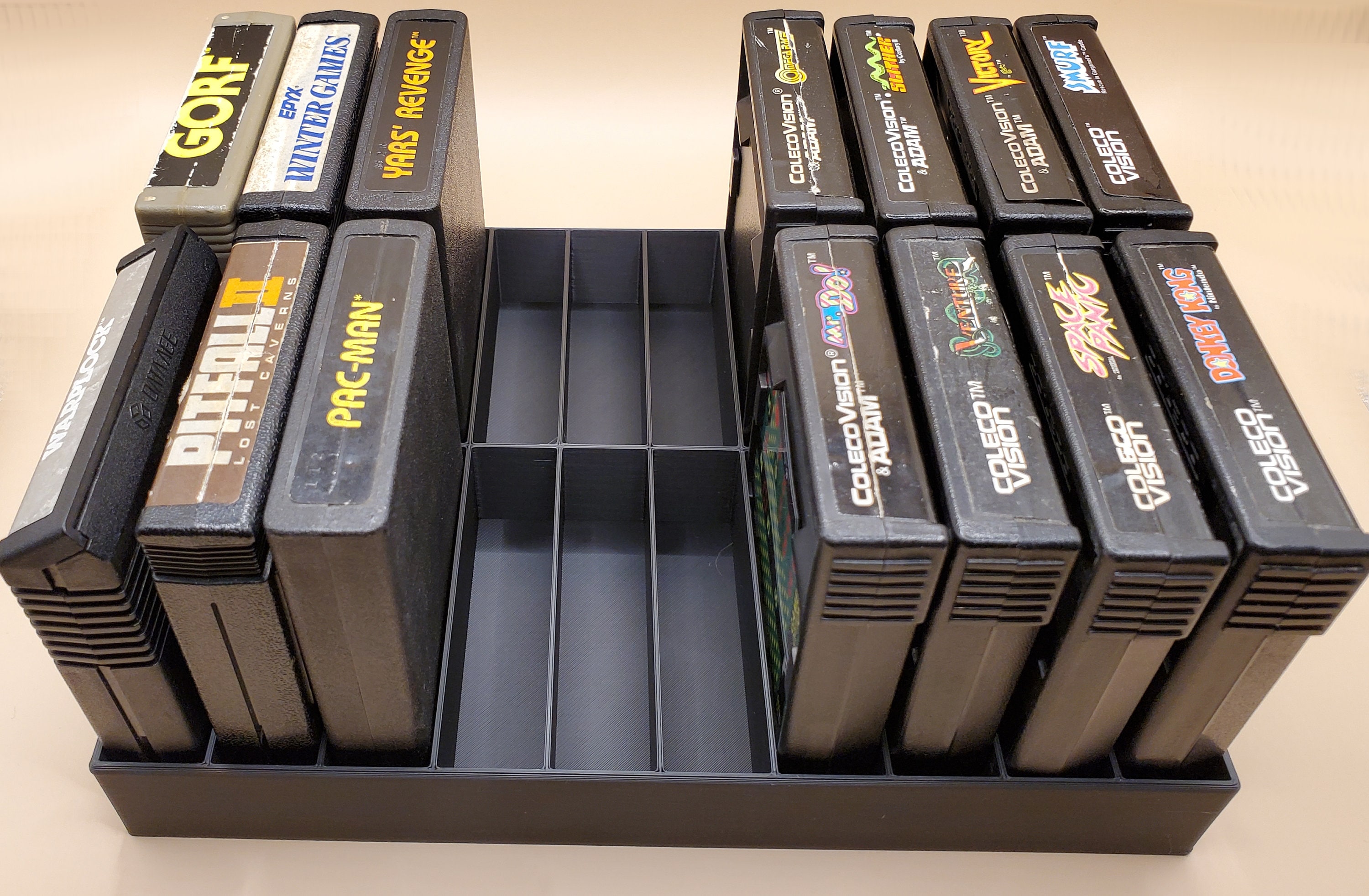 Atari 2600 Atari 7800 Colecovision Cartridge Holder / Storage Tray With ...