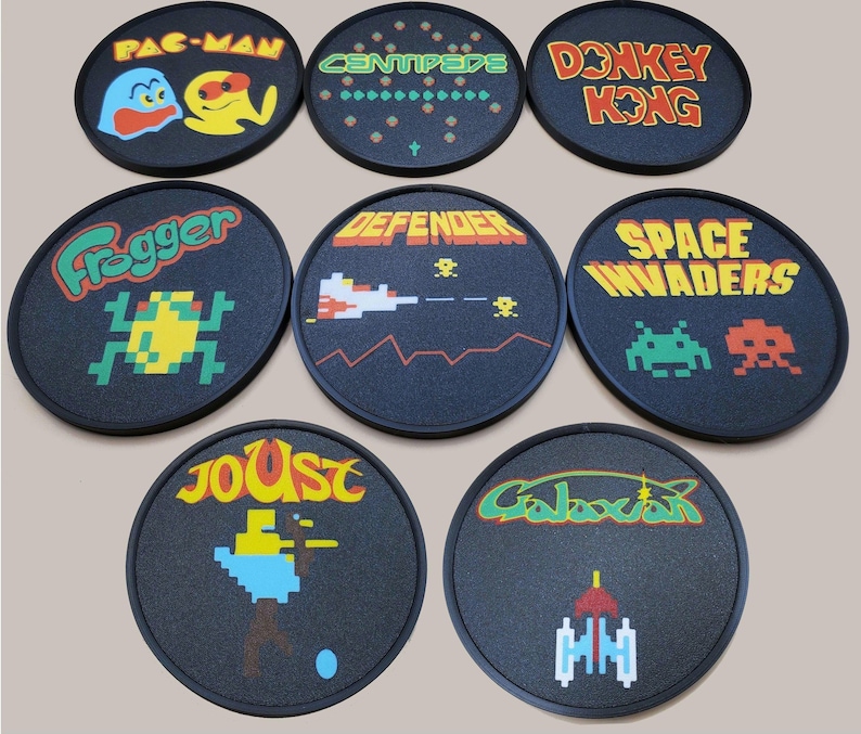 Retro Game Coasters, 80s 90s Computer Console Decor - Etsy