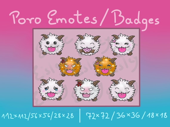 PORO League of Legends Lol Emotes / Badges Twitch Discord - Etsy