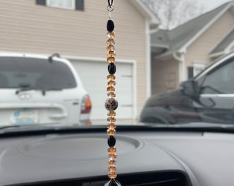 Blue Crystal Fishtail Hanging Car Charm Accessory for Rear View Mirror ...