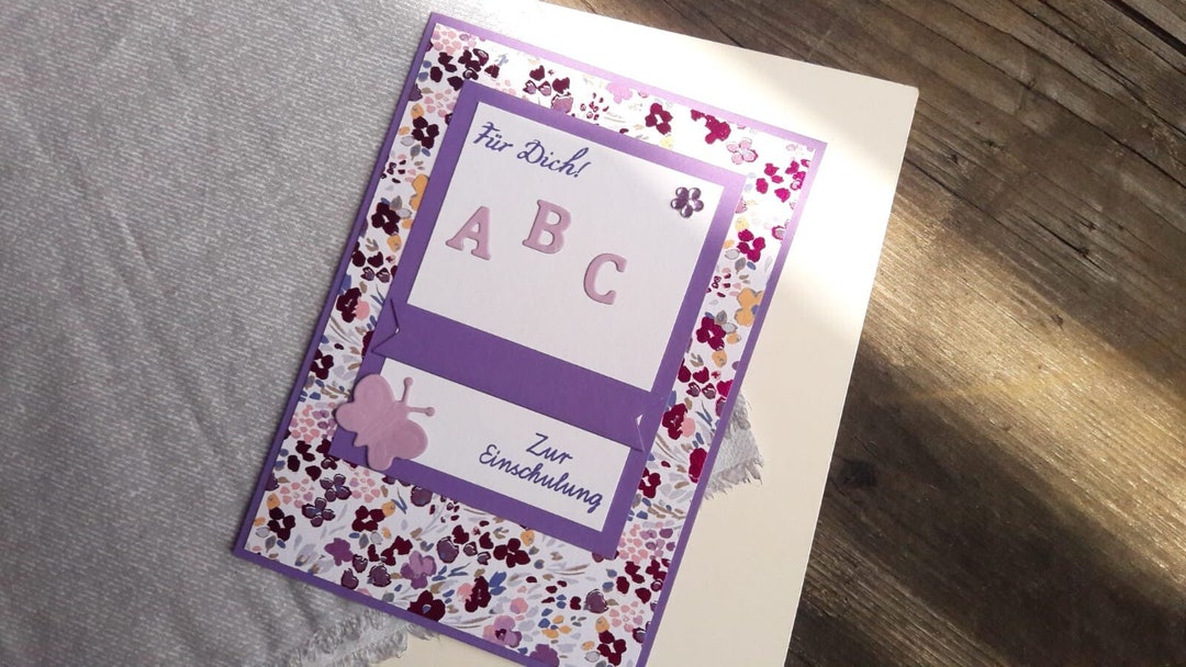 School Enrollment Card Handmade Finally School Child 1st Grade ...