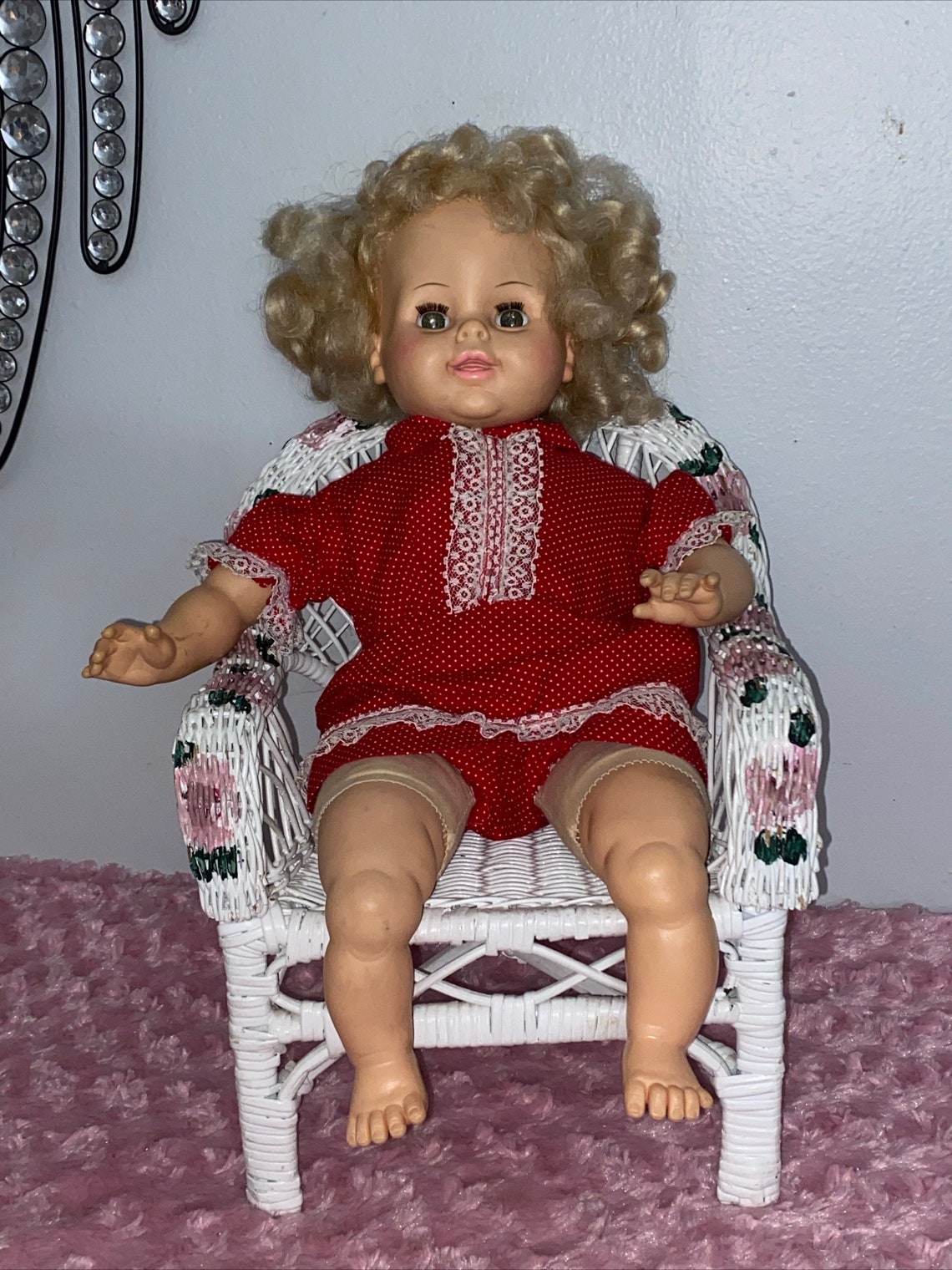 1967 Horsman 17” “7 15 EYE Baby Tweaks With Working Squeaker Vinyl and ...