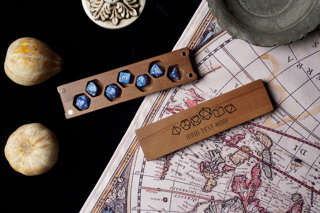 Custom Wooden Dnd Dice Box With Tray – Dragon Dice Box for D20, MTG ...