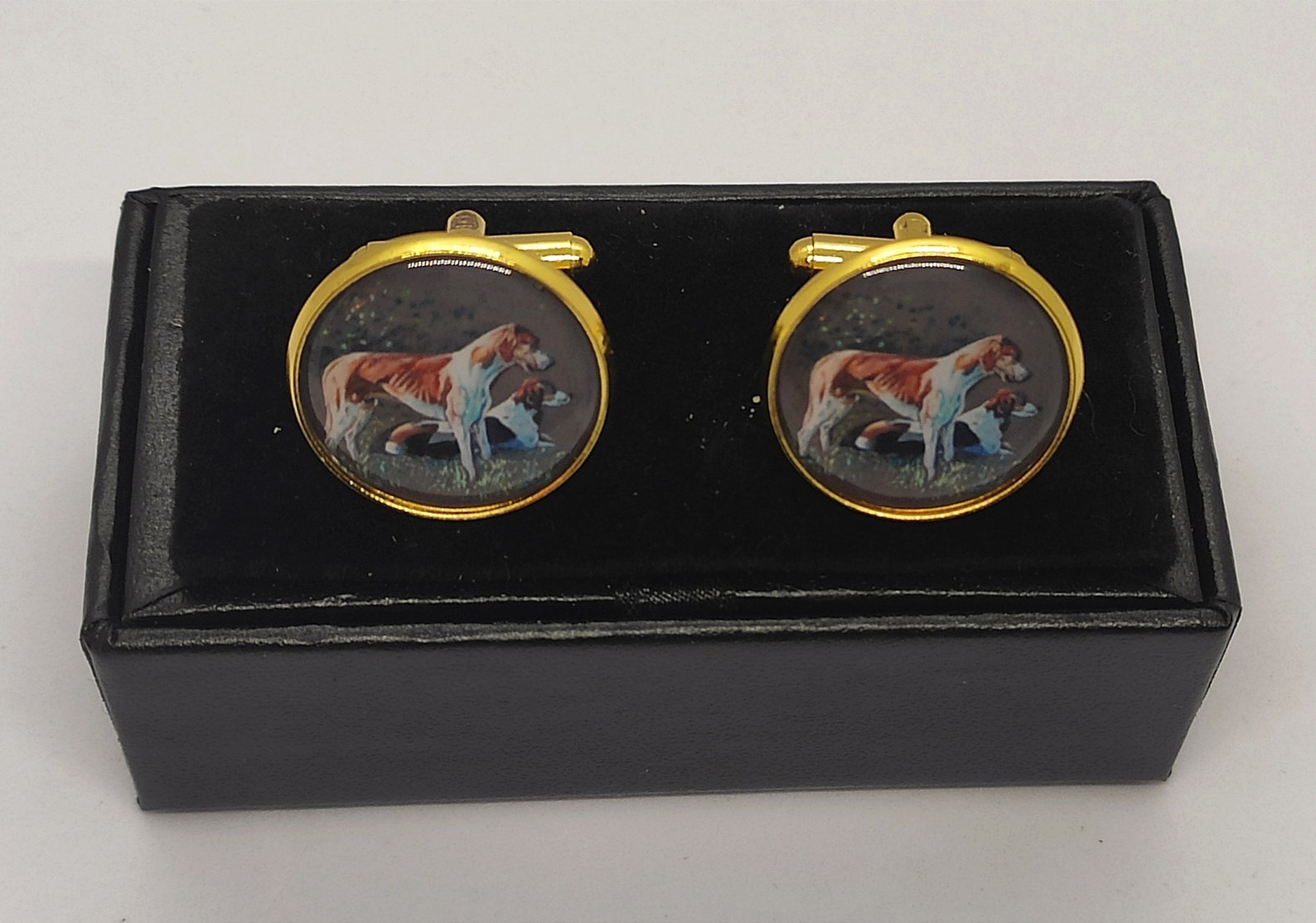 Pair of Hunting Hounds Cufflinks - Etsy