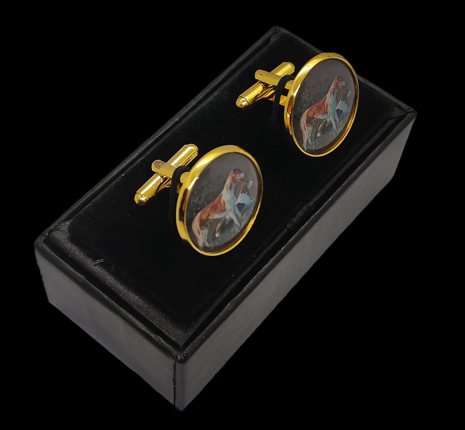 Pair of Hunting Hounds Cufflinks - Etsy