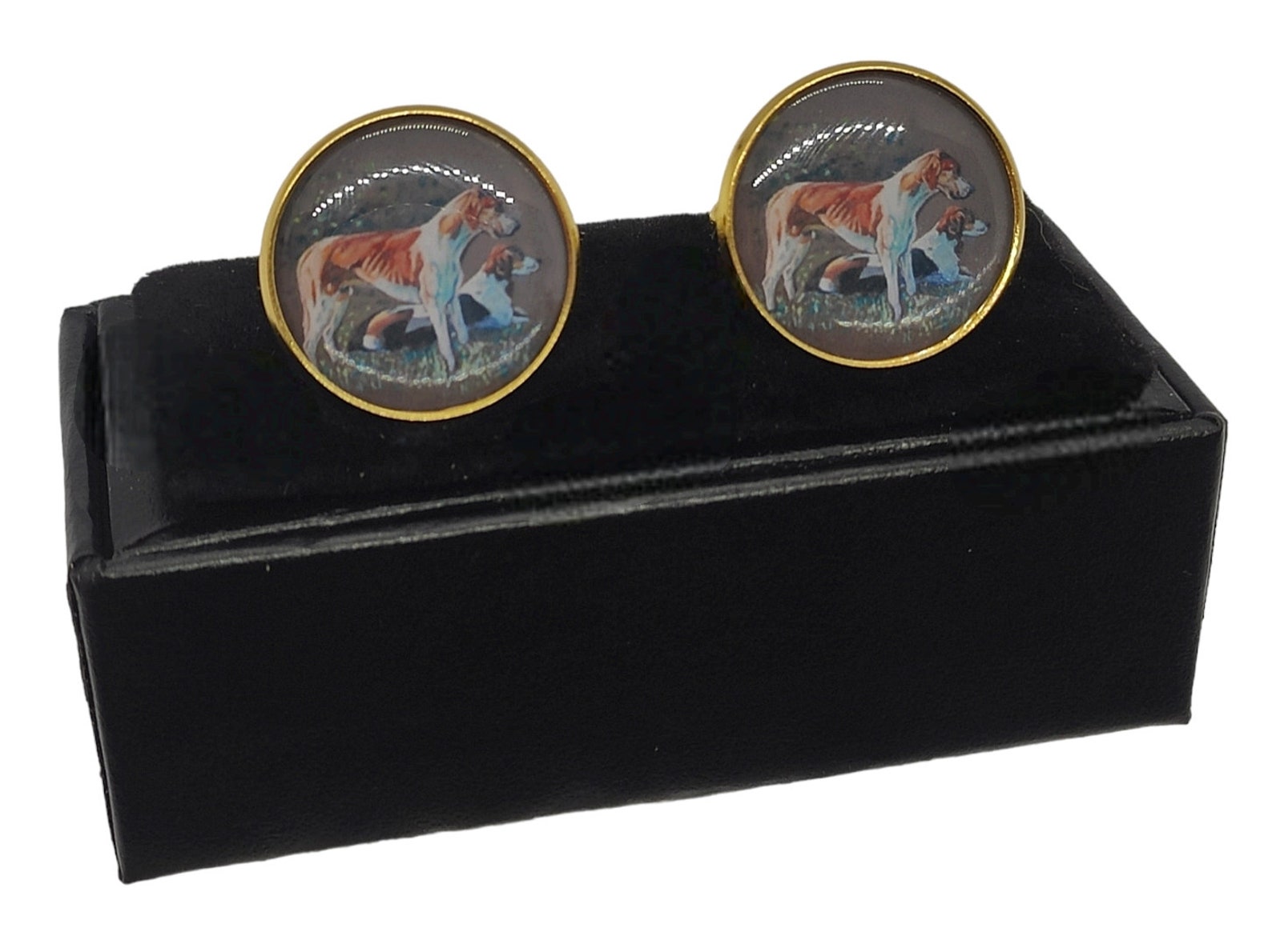 Pair of Hunting Hounds Cufflinks - Etsy