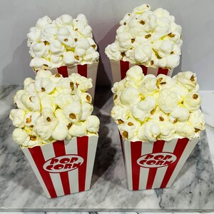 Tiered Tray Decor Whimsical Popcorn Fake Popcorn Movie Night Popcorn ...
