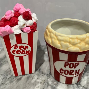 Tiered Tray Decor Whimsical Popcorn Fake Popcorn Movie Night Popcorn ...