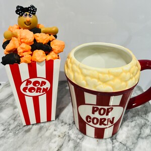 Tiered Tray Decor Whimsical Popcorn Fake Popcorn Movie Night Popcorn ...