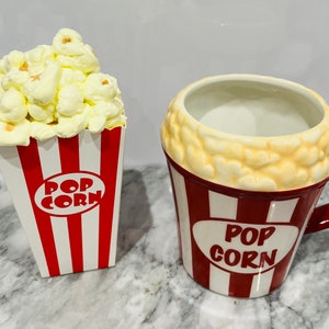 Tiered Tray Decor Whimsical Popcorn Fake Popcorn Movie Night Popcorn ...