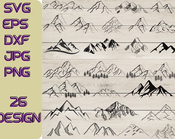 Berg Svg Bundle / Mountain Svg / Wald Svg / Berg Datei für Cricut - Etsy.de