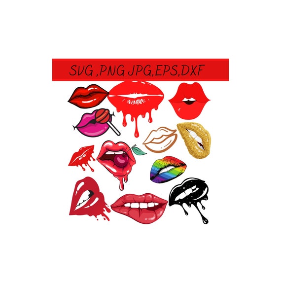Lips Svg / Kiss SVG / Red Lips Svg / Mouth Svg - Etsy