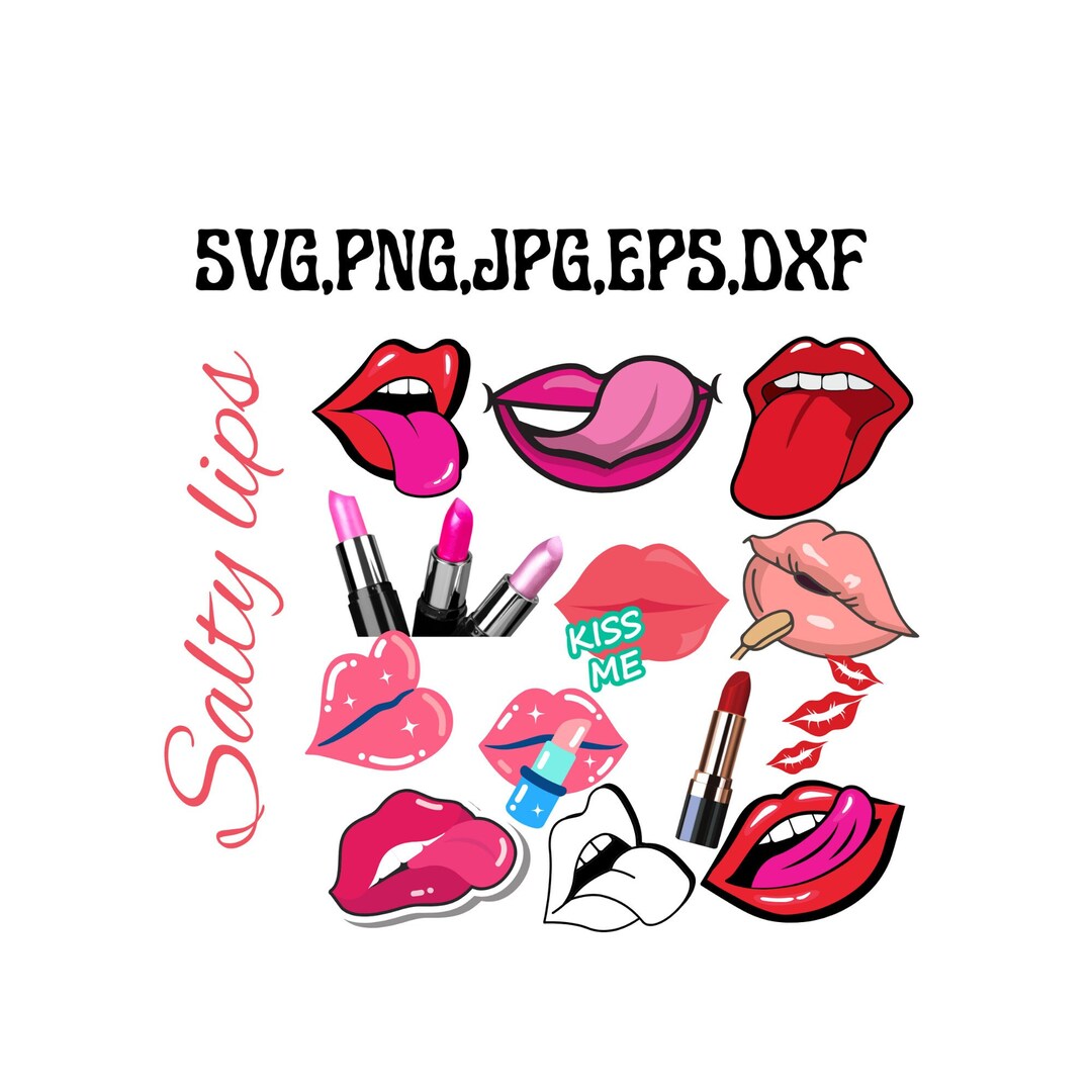 Lips Svg / Kiss SVG / Red Lips Svg / Mouth Svg - Etsy