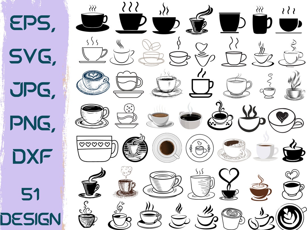 Coffee Cup Svg Bundle / Coffee Cup Clipart Bundle / Coffee Cup - Etsy