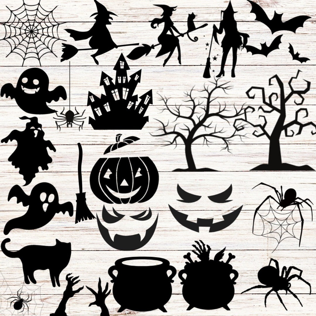Halloween Svg Bundle, Halloween Svg Files for Cricut, Pumpkin Face Svg ...