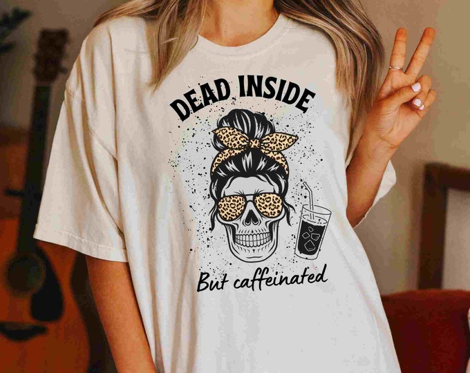 Staying Alive Shirt, Trendy Coffee Shirt, Funny Skeleton T-shirt ...