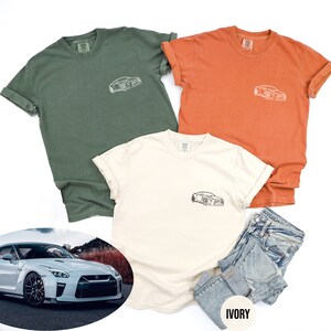 Custom Car Outline Shirt, Comfort Colors Car Line Art Tshirt ...