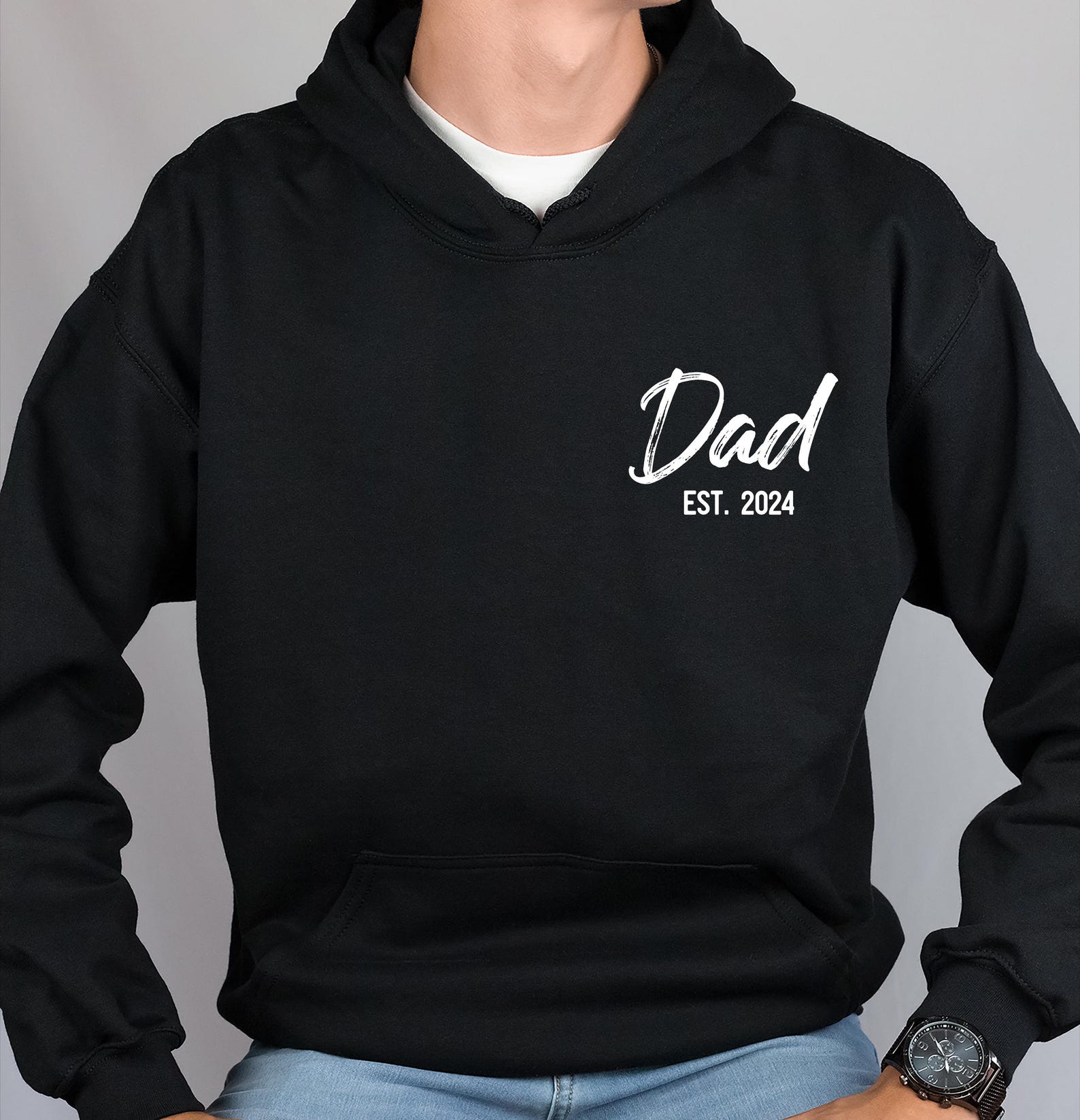 Personalized Dad Est Sweatshirt, Custom Dad Hoodie With Kids Names on ...