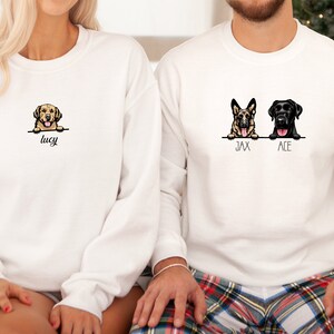 Custom Dog Sweatshirt, Personalized Dog Face Sweatshirt With Name ...