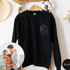 Custom Portrait Hoodie or Crewneck Custom Portrait From Photo Outline ...