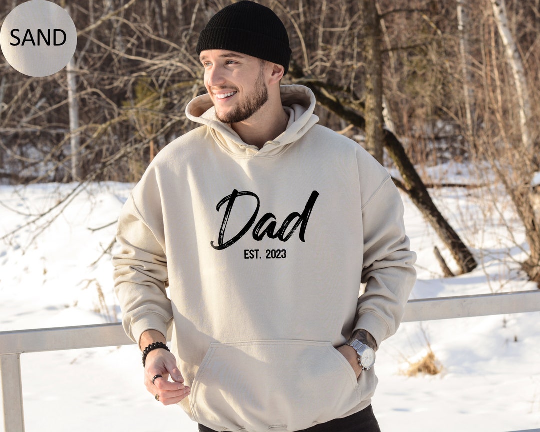 Dad Est Hoodie, Custom Dad Sweatshirt, Fathers Day Gift, Personalized ...