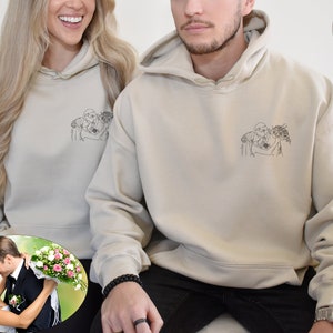 Custom Portrait Hoodie or Crewneck Custom Portrait From Photo Outline ...