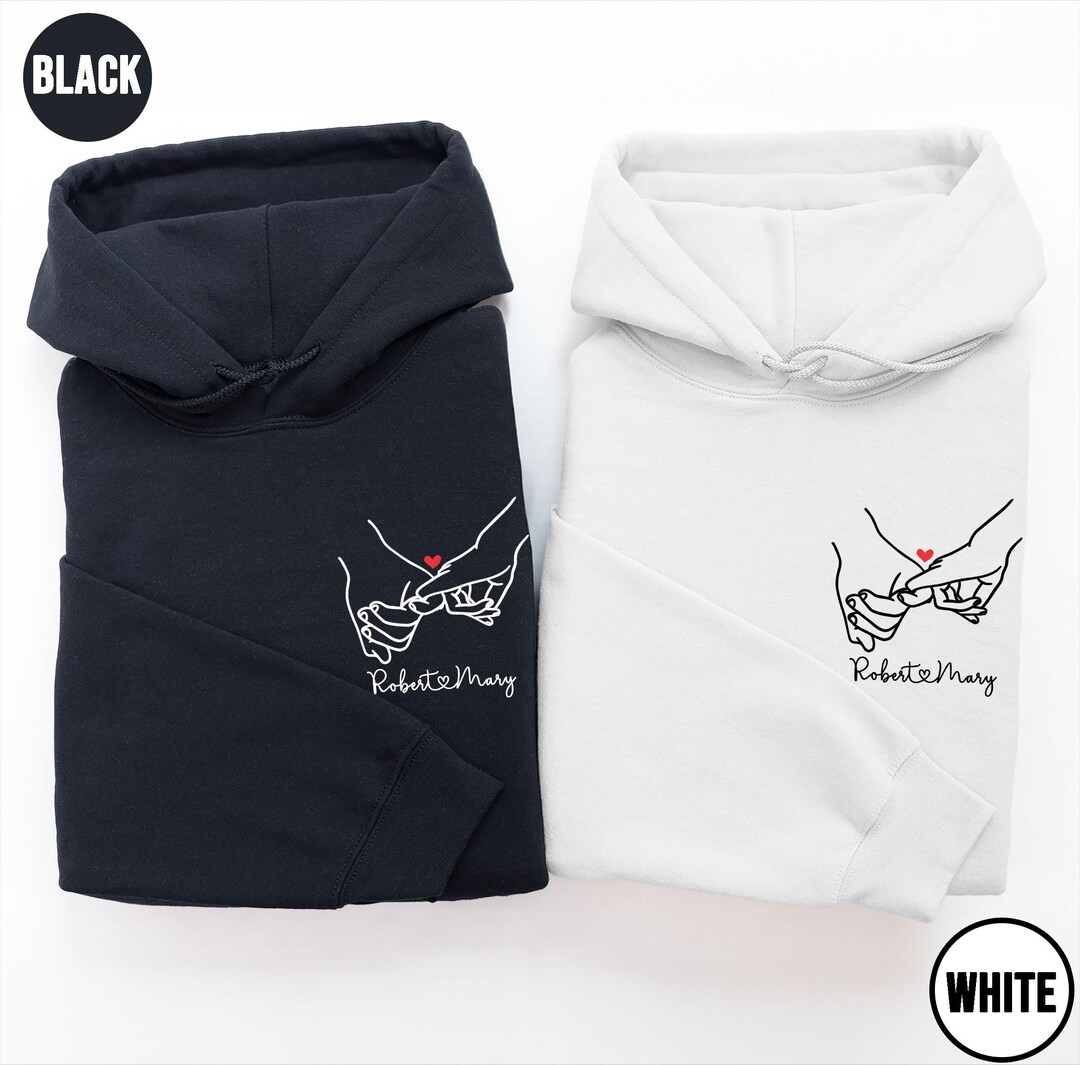 Custom Matching Hoodies for Couples Sweatshirt, Pinky Promise Hoodie ...