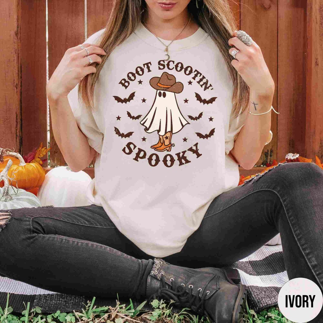 Boot Scootin Spooky Shirt Halloween Tshirt Retro Halloween Howdy T ...