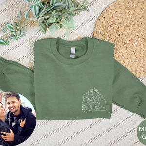 Custom Portrait Hoodie or Crewneck Custom Portrait From Photo Outline ...