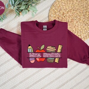 Custom Teacher Sweatshirt, Custom School Spirit Sweatshirt, Teacher ...