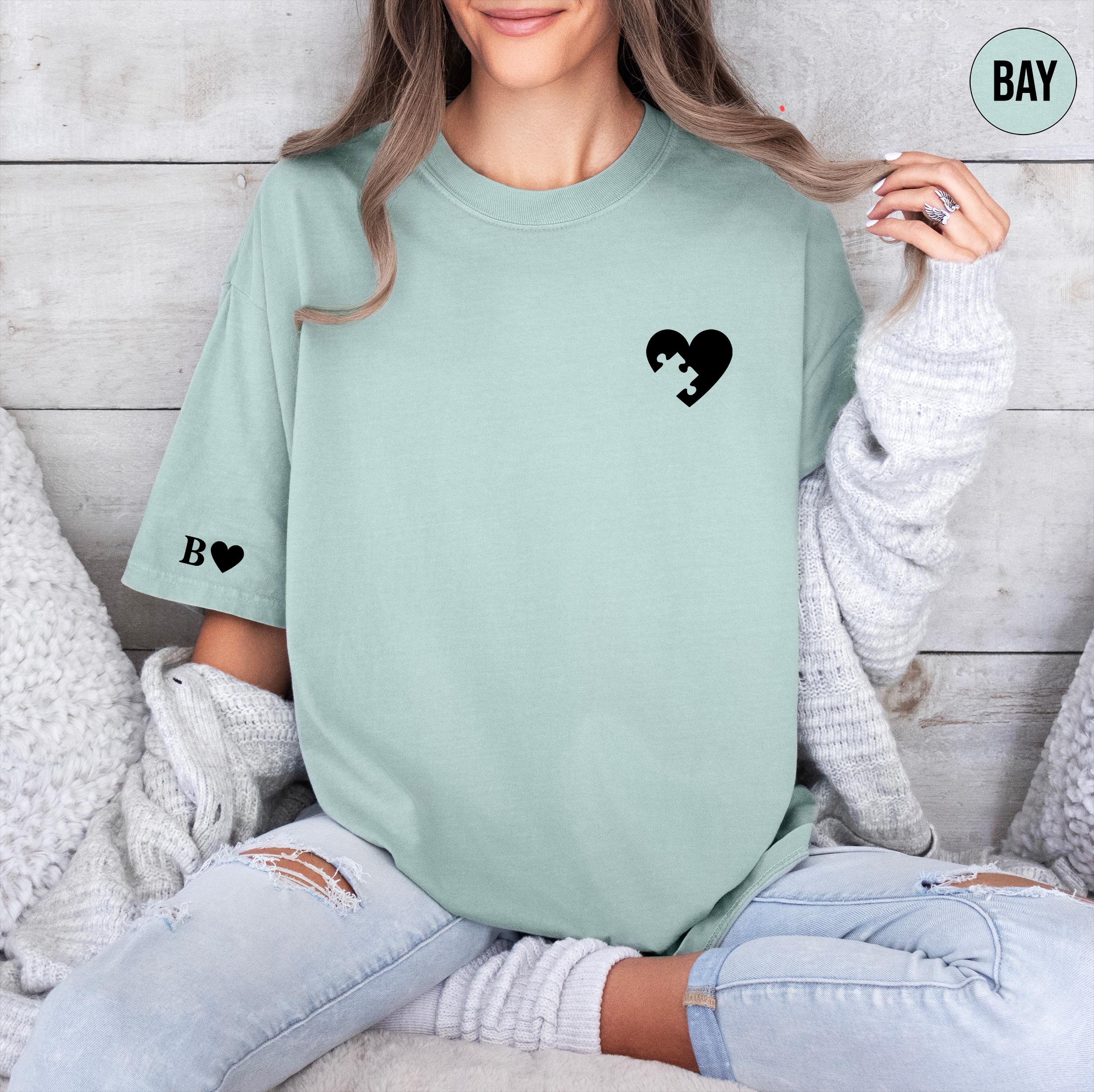 Comfort Colors Matching Couples Shirts, Custom Heart and Puzzle Piece ...
