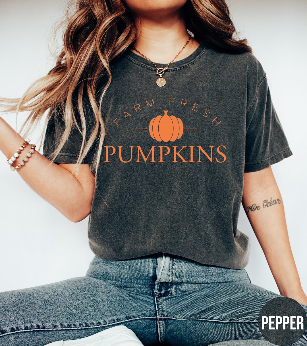 Farm Fresh Pumpkins Shirt, Comfort Colors Fall T-shirts, Halloween ...