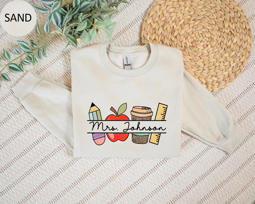 Custom Teacher Sweatshirt, Custom School Spirit Sweatshirt, Teacher ...