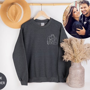 Custom Portrait Hoodie or Crewneck Custom Portrait From Photo Outline ...