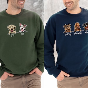Custom Dog Sweatshirt, Personalized Dog Face Sweatshirt With Name ...