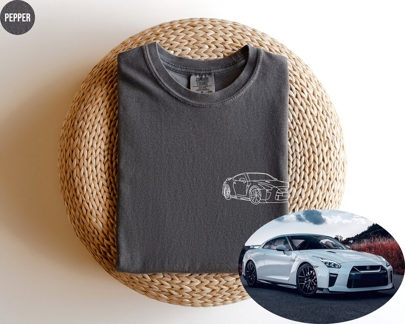 Custom Car Outline Shirt Comfort Colors Car Line Art Tshirt - Etsy