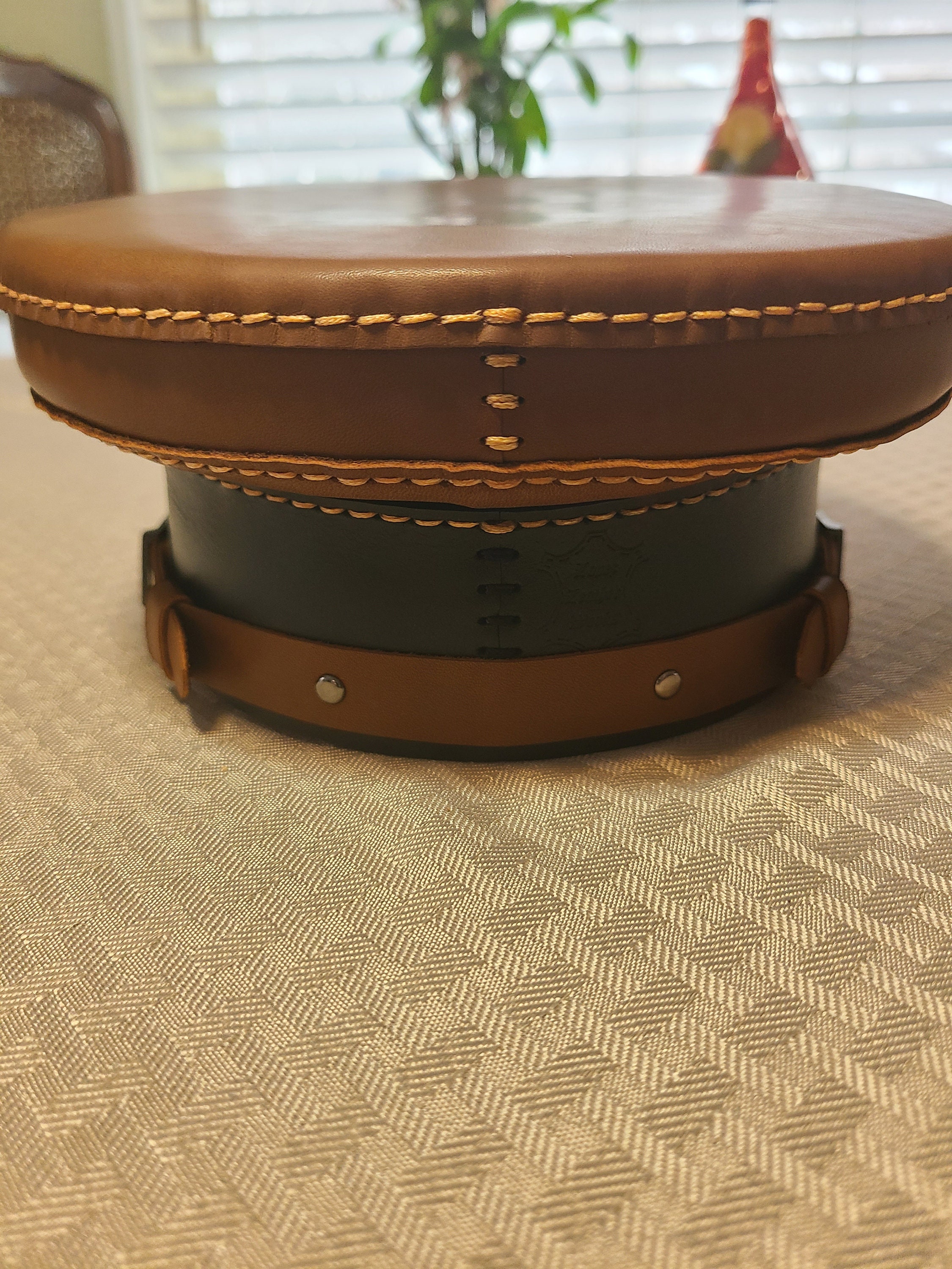 Hand Sewn Custom Leather Train Conductor Hat - Etsy