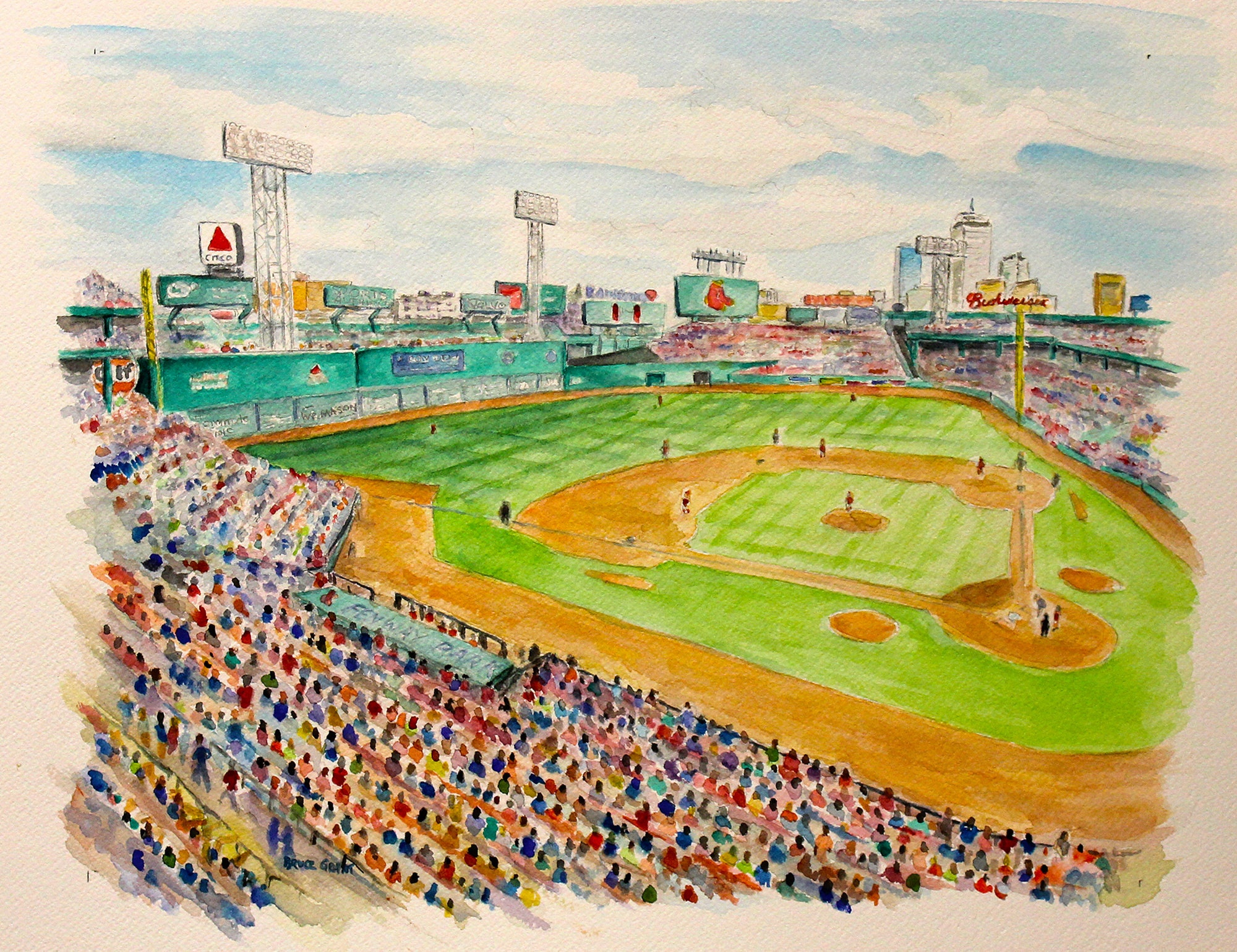 Custom Athlete Portrait, Sports Painting, Action Shot, Watercolor ...