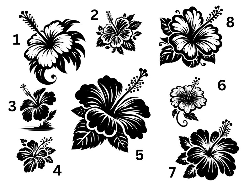 Hibiscus Svg File Hibiscus Flower Svg Hibiscus Clip Art Hawaiian Flower