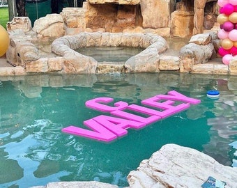 Custom Foam Pool Letters for Party Decor Styrofoam Letters Glittered ...